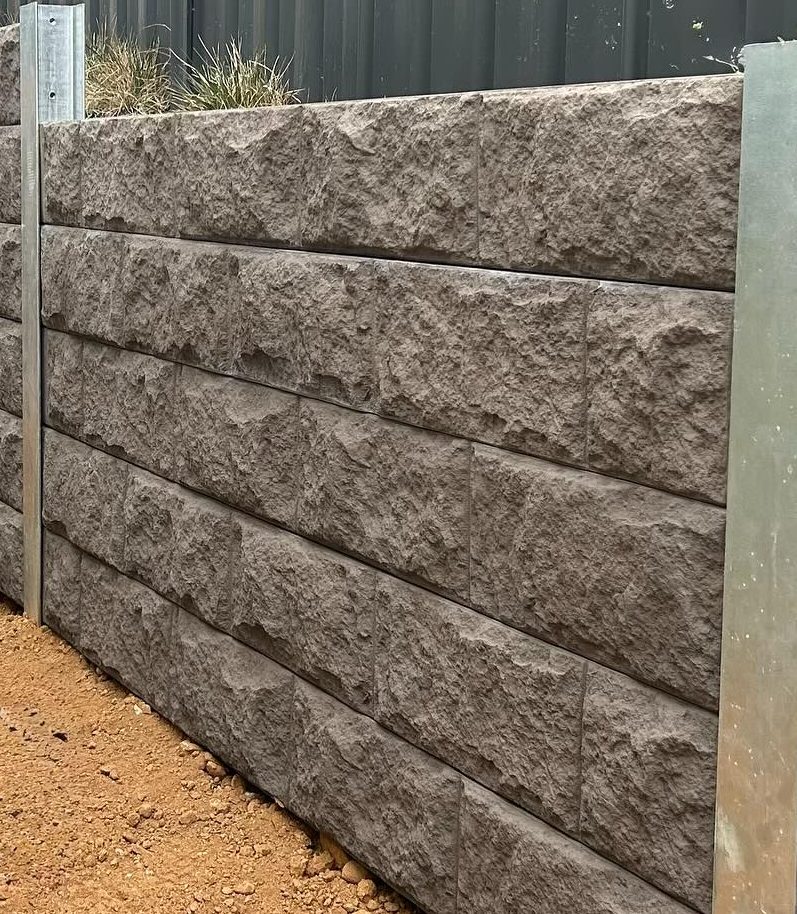 Concrete Sleepers Fence - Custom Fencing ACT